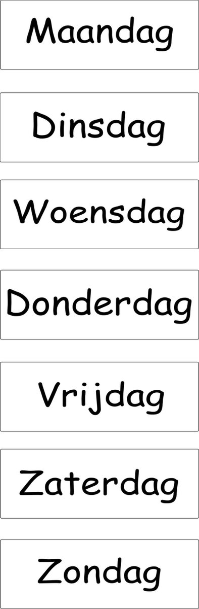 Weekdagen Nederlands - weekdagen -pictogram - pictogrammen ...