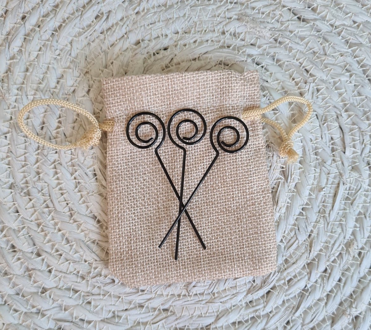 3x Stafjes Sinterklaas + 1x Jute Zakje 8x10cm - Sinterklaas - Sint ...