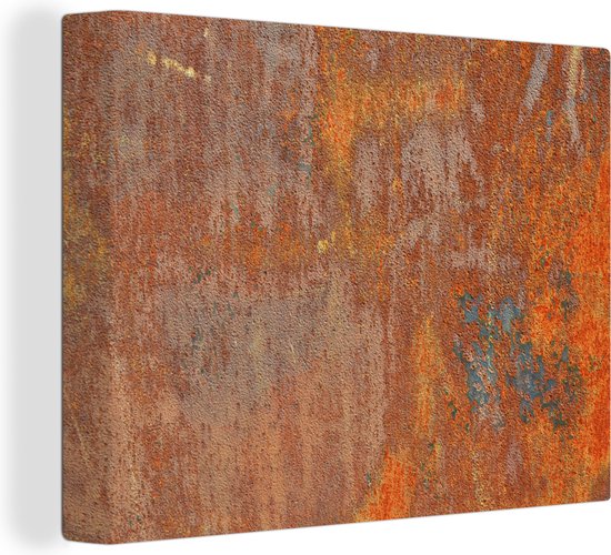 Canvas schilderij 160x120 cm - Wanddecoratie Roest - IJzer ...