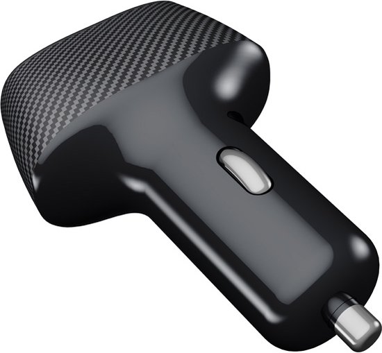 Autolader Usb C Met Usb C Oplader Kabel 1 Meter Nylon Gevlochten
