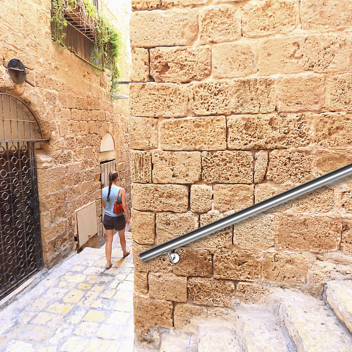 Trapleuning edelstaal Roestvrij stalen Leuning, 50 cm, binnen en buiten ...