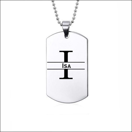 Ketting RVS Met Naam - Isa | bol.com