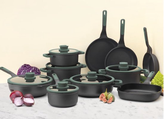 BergHOFF Leo Wok - 28 cm - met glazen deksel - Forest | bol.com