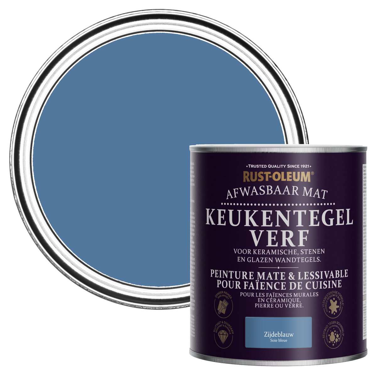 Rust-Oleum Blauwe Verf voor keukentegels - Zijdeblauw 750ml | bol.com