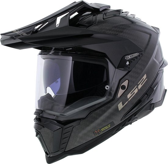 LS2 MX701 Explorer C Allroad Motorhelm carbon glans S | bol