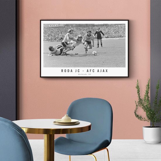 Walljar - Poster Ajax - Voetbalteam - Amsterdam - Eredivisie - Zwart ...