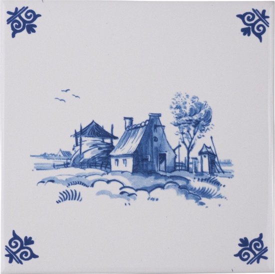 Delfts Blauw Tegel Meerdere Huizen | bol.com