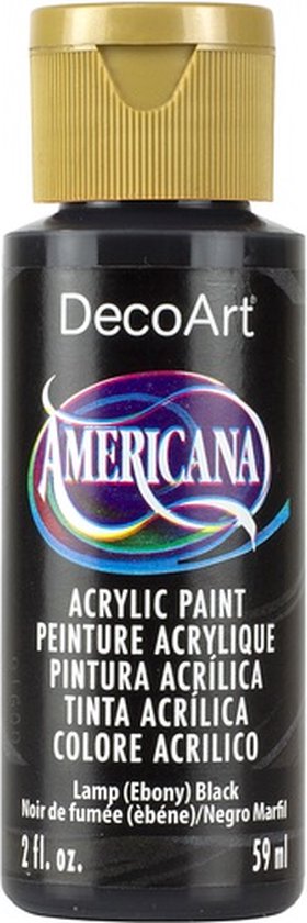 Americana Acrylics — Lamp (Ebony) Black | bol