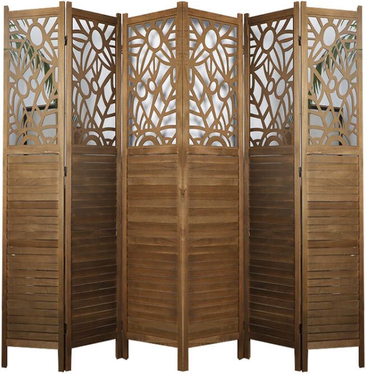 LW Collection Kamerscherm bruin Hout - kamerschermen 6 panelen ...