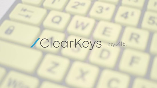 ClearKeys AZERTY BE - Slechtzienden Toetsenbord - Geel Zwart - Grote letters - ISO | bol