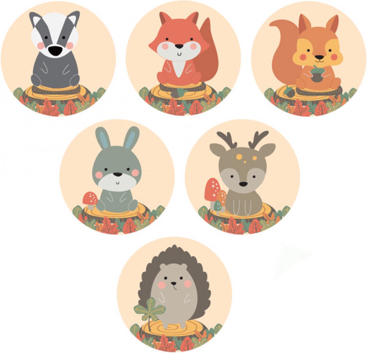 Bosdiertjes Stickervellen - 294 Topkwaliteit Stickers thema Dieren in ...
