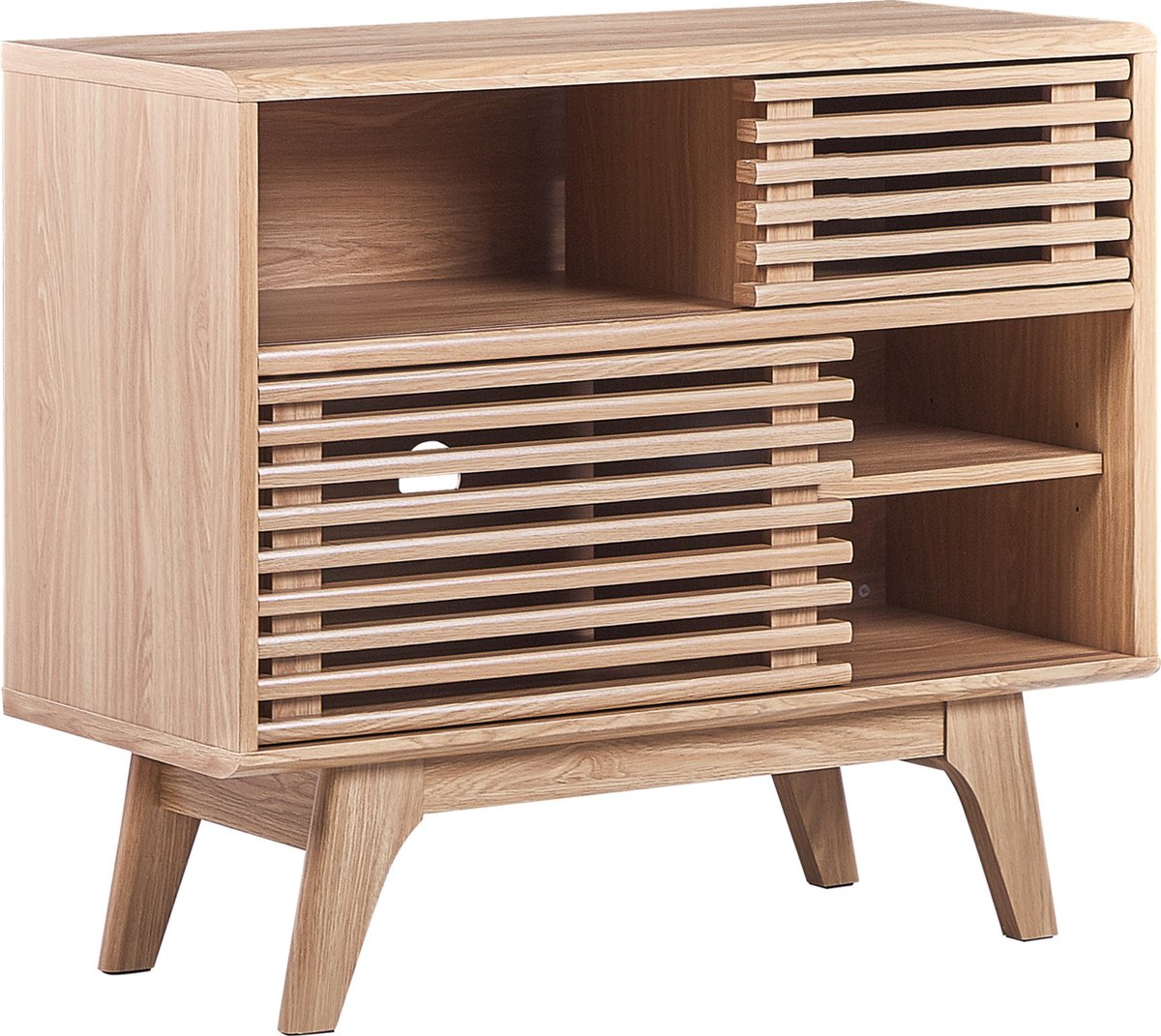 Beliani CLEVELAND - Tv meubel - lichte houtkleur - MDF | bol.com