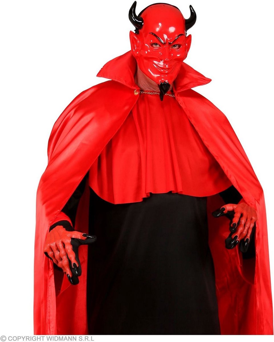 Duivel Kostuum | Rode Duivel Masker Met Hoorntjes | Halloween ...