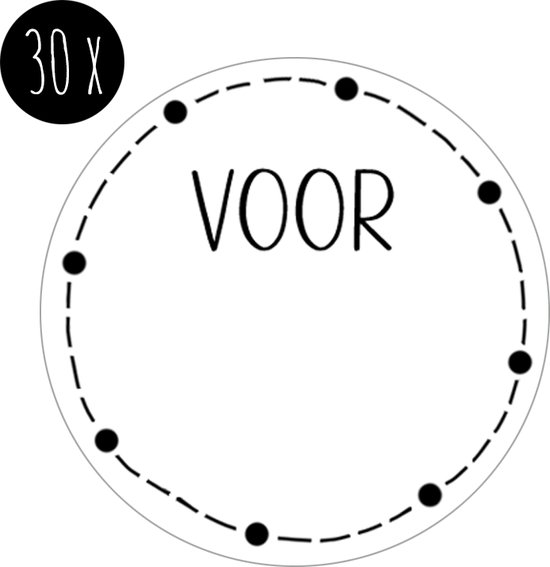 30x Sticker Cadeausticker Naamsticker - Voor Naam | bol