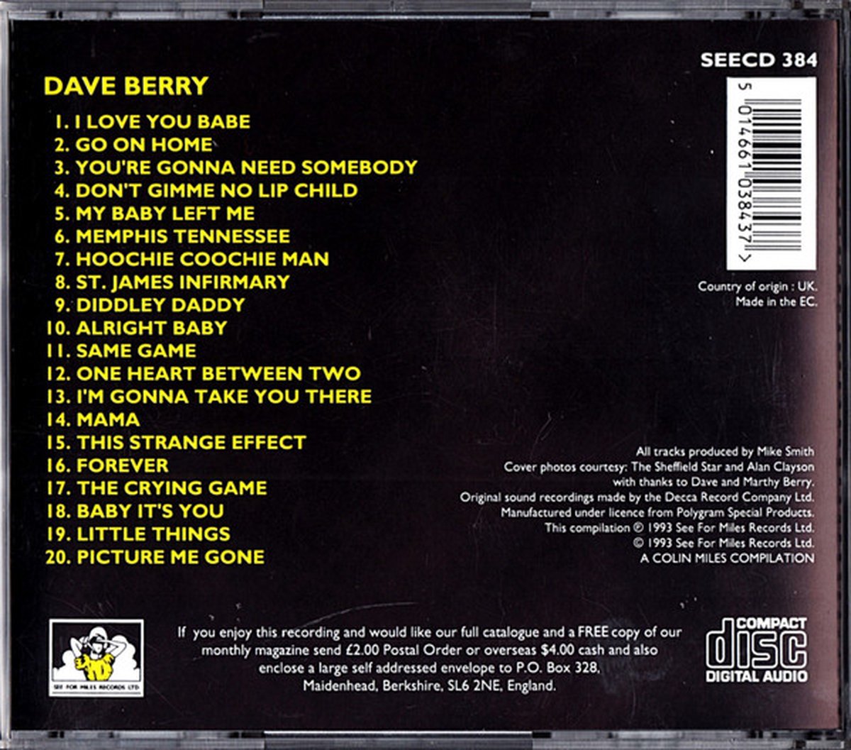 Dave Berry - The best of, Dave Berry | Muziek | bol.com