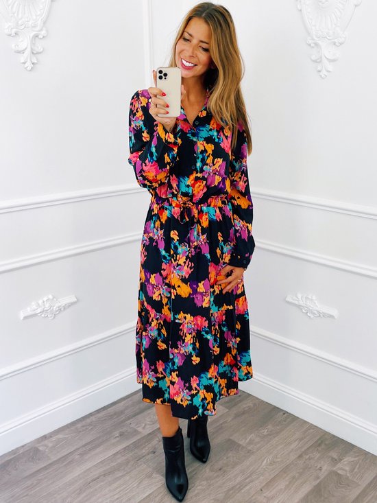 Paint Maxi Dress Zwart | bol.com