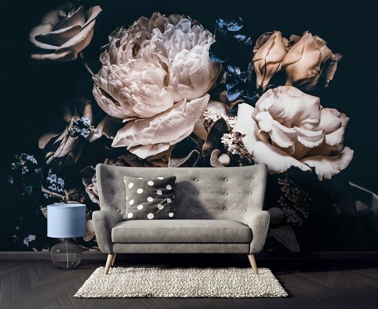 Fotobehangkoning - Fotobehang - Bloemen - Boeket - Pioenrozen behang ...