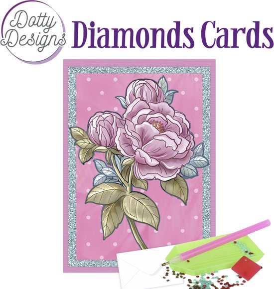 Dotty Designs Diamond Cards - Old Pink Peony | bol