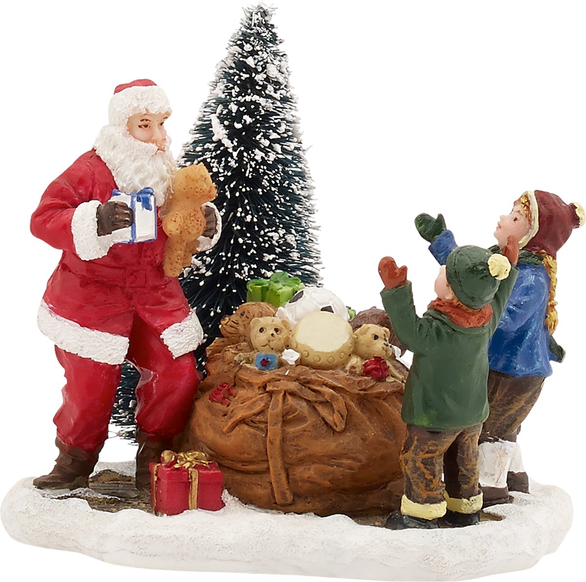 LuVille Kerstdorp Miniatuur Cadeautjes van de Kerstman - L8 x B6 x H8 ...