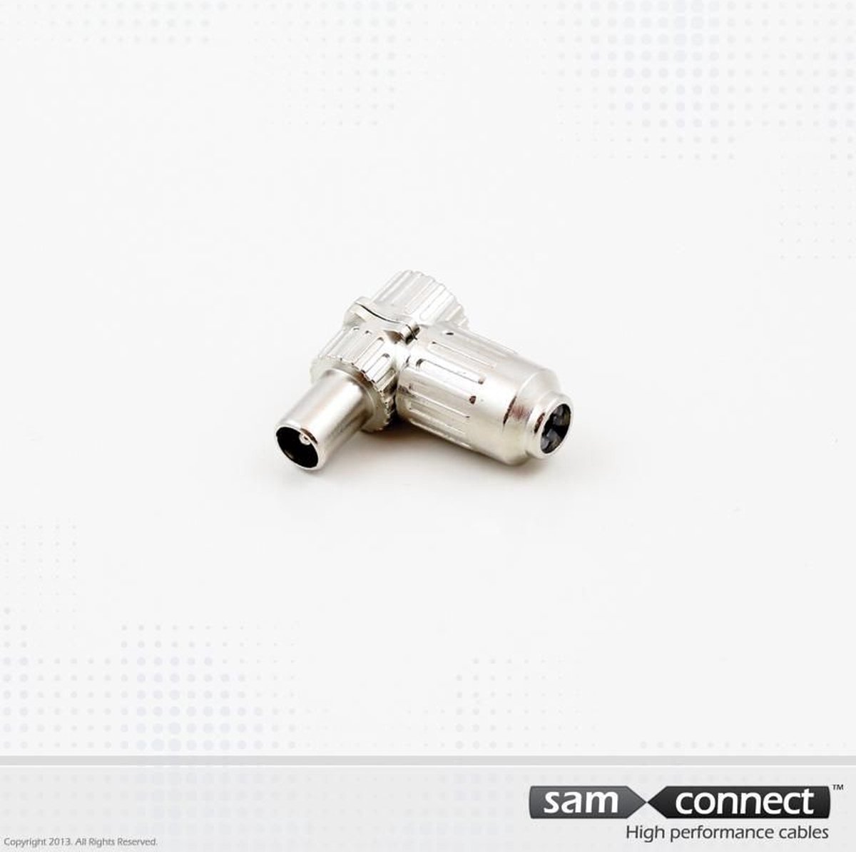 Haakse IEC/coax connector, male, set 10 stuks | Signaalkabel | sam ...