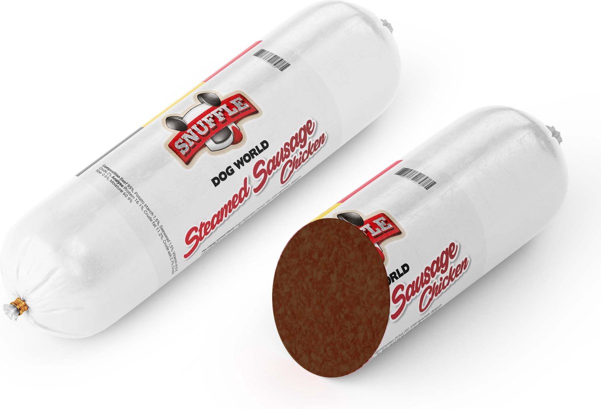 Snuffle Steamed Sausages Chicken 10x 200gr. | bol