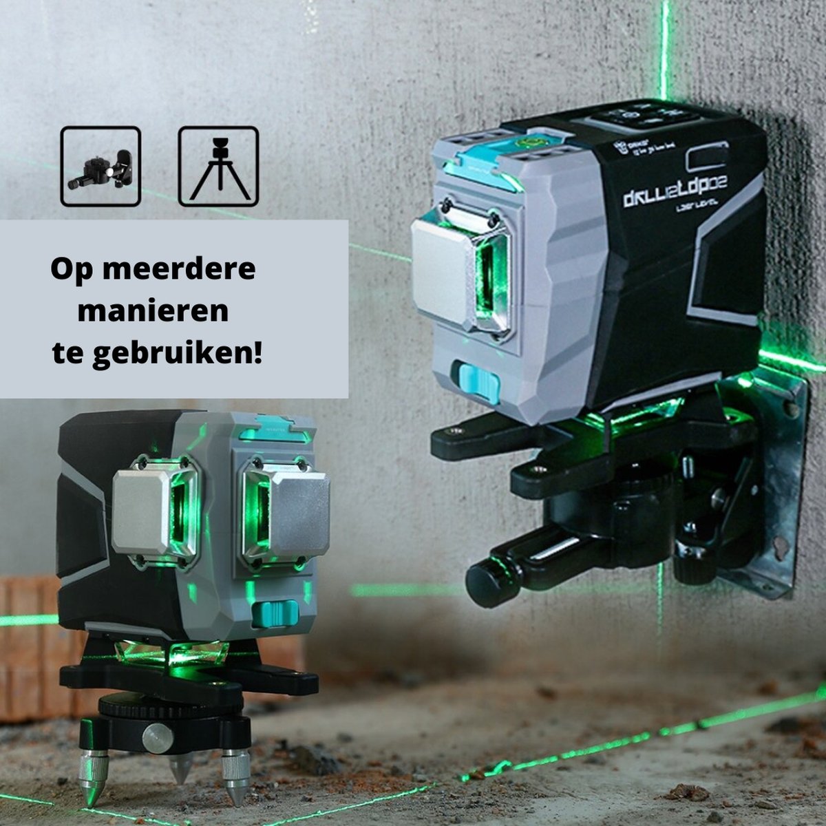 PiProducts Kruislijnlaser - Horizontaal en Verticaal - 12 Lijnen ...