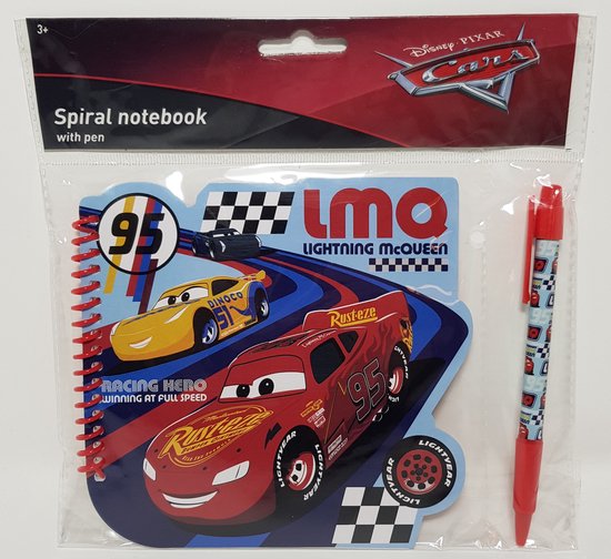 DISNEY - PIXAR - CARS - notitieboek met pen -Lightning Mcqueen | bol.com