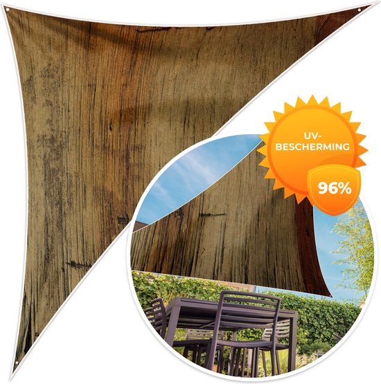 MuchoWow® - Schaduwdoek - Hout - Boom - Hardhout - 96% UV-bestendig ...