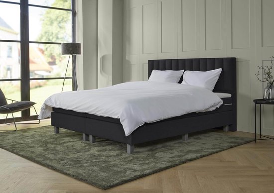 Boxspring Corsica - 140x200 - Zwart - met gratis topper! | bol.com