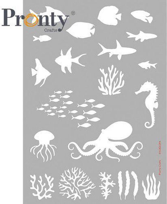 Pronty Mask stencil Sea Objects 470.803.094 A4 (06-22) | bol.com