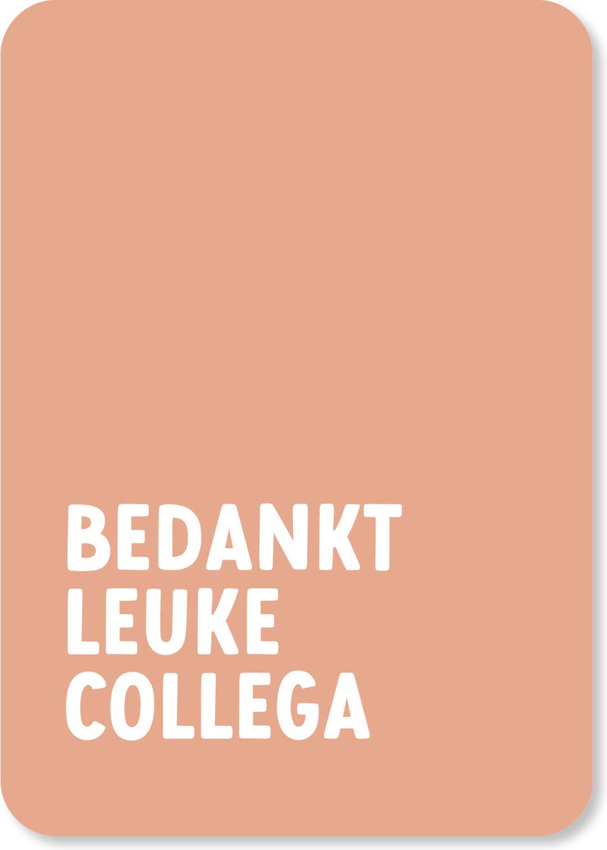 Wenskaart Bedankt leuke collega - 10 stuks - A6 - Kaartenset - Afscheid ...