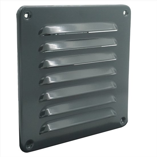 Schoepenrooster 155x155mm, aluminium antraciet | bol.com