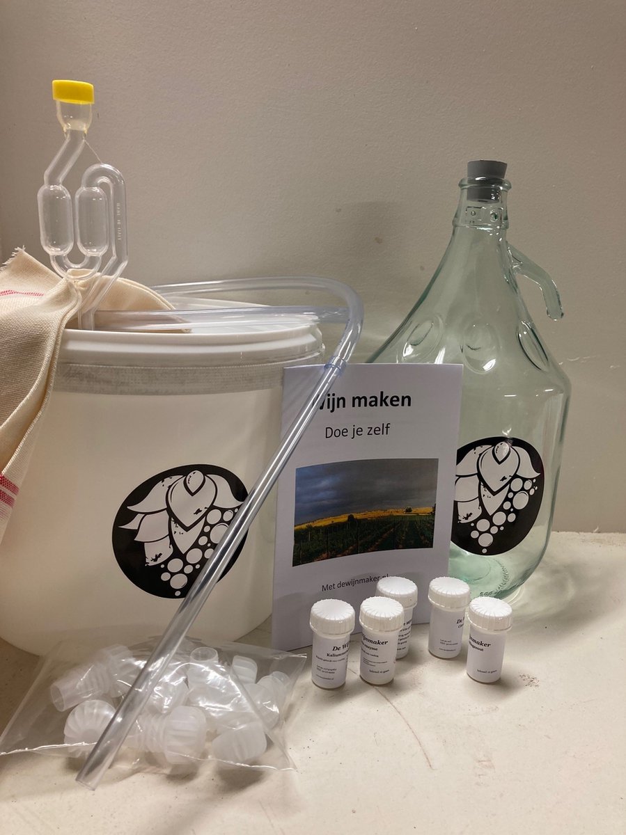 De Wijnmaker thuisbrouwpakket voor wijn - met eigen druiven | bol