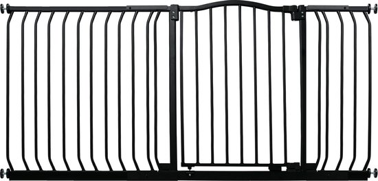 Bettacare Barrière pour chien avec dessus incurvé, 207 cm - 216 cm, Zwart mat,... | bol.com