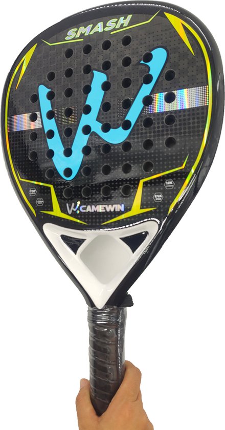 MEWAVE CAMEWIN© - Padel Racket – 12k - Blauw – inclusief Opberghoes ...