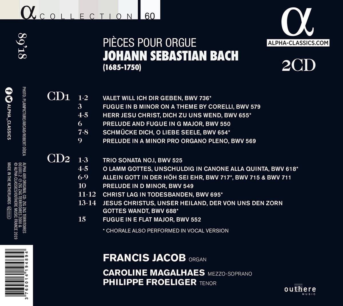 Bach: Pieces Pour Orgue, J.S. Bach | CD (album) | Muziek | bol.com