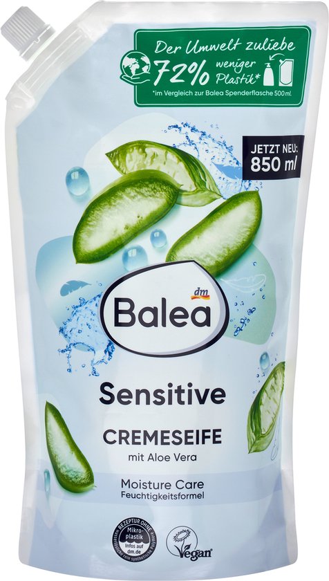 Balea Crème zeep Sensitive navulling, 850 ml | bol