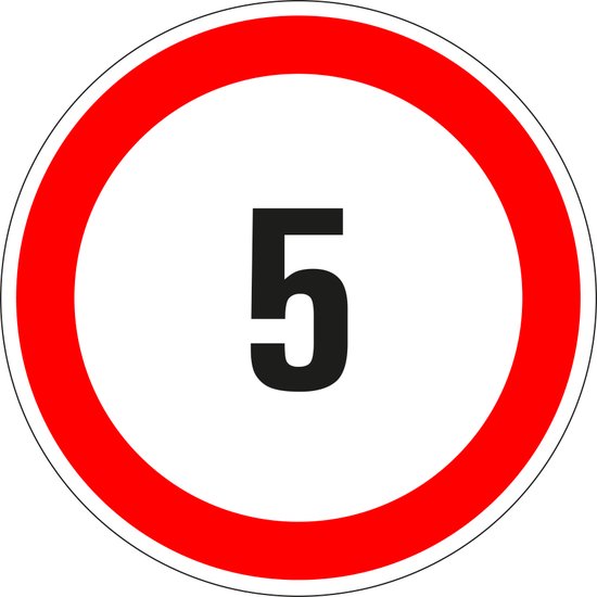 5 sticker - zelfklevende folie 50 mm - 10 stuks per kaart | bol