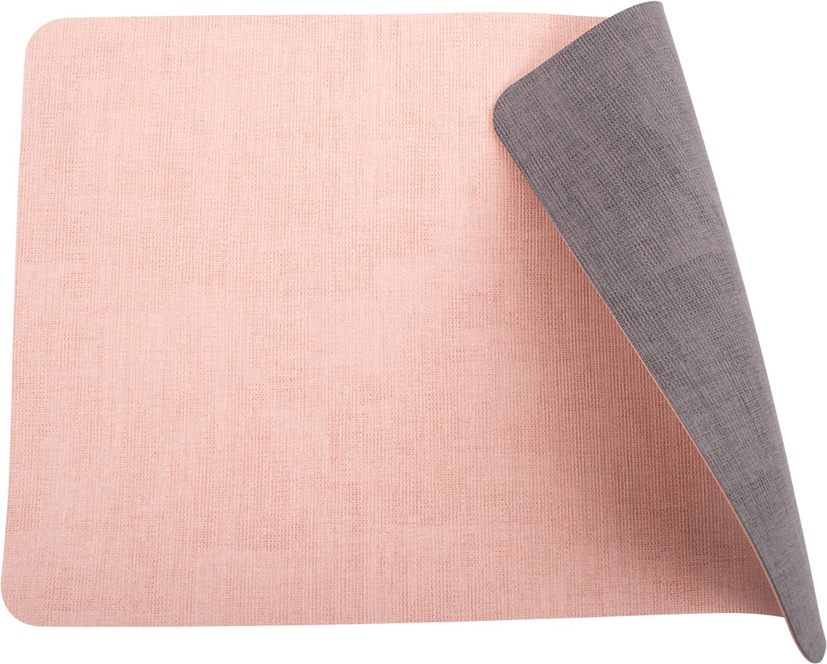 Sets de table de Luxe aspect cuir - 6 pièces - double face rose/gris ...