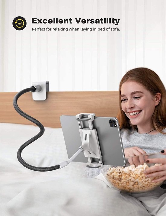 zwanenhals tablethouder - universele tabletstandaard: 360 flexibele arm ...