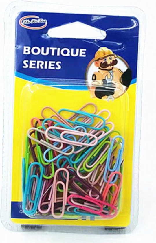 40x Paperclips gekleurd - Paperclips in Blister - Kleine Paperclips ...