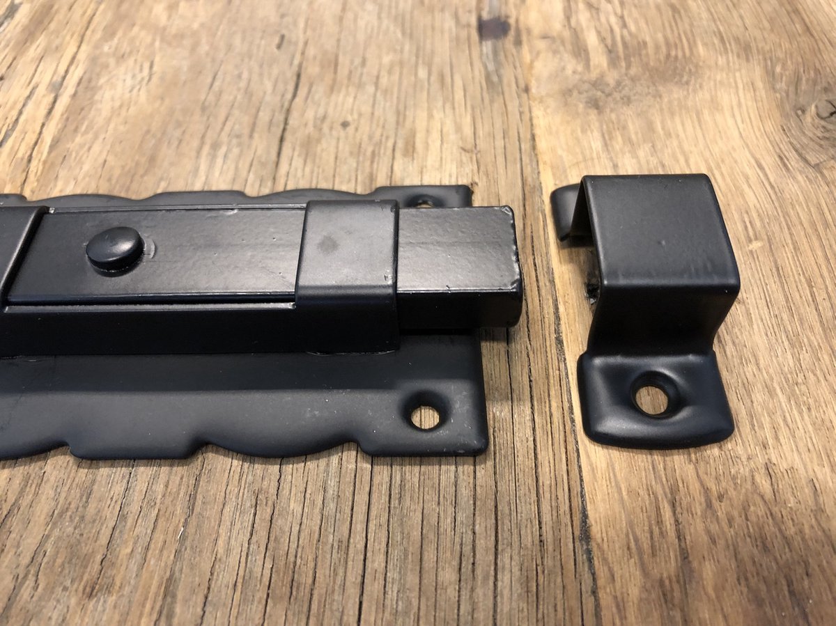 Metalen schuifslot, groot slot, poort, zwart | bol