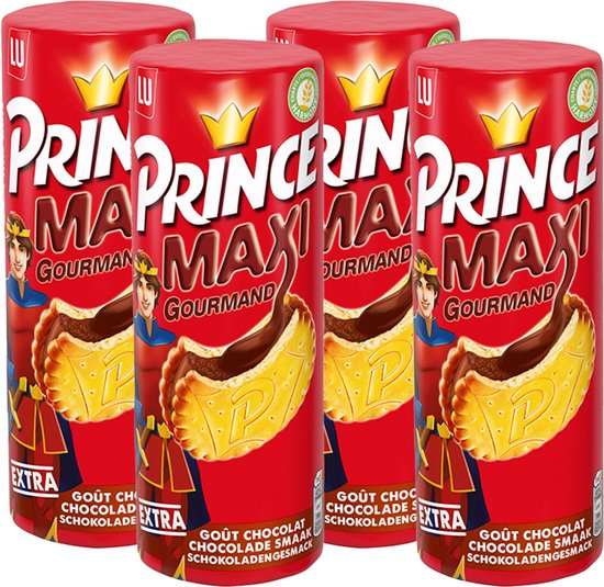 Prince Maxichoc gevulde chocoladekoeken - 250g x 4 | bol