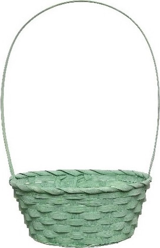 2x stuks mintgroen rieten mandje met hengsel 38 cm - Opbergen ...