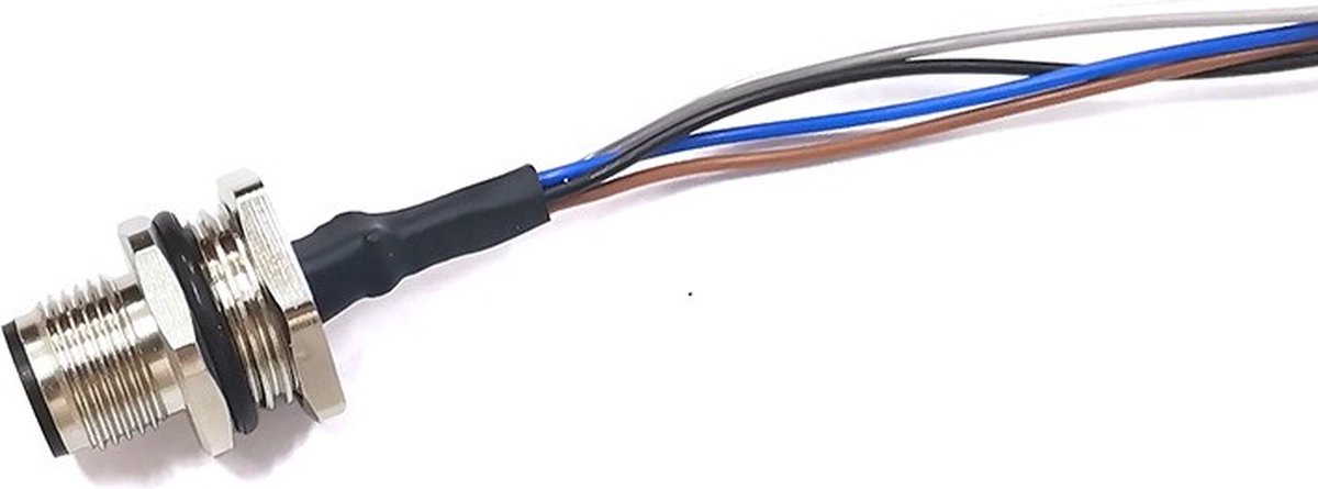 M12 Panel Mount 8P Male Flying Leads 1m | bol