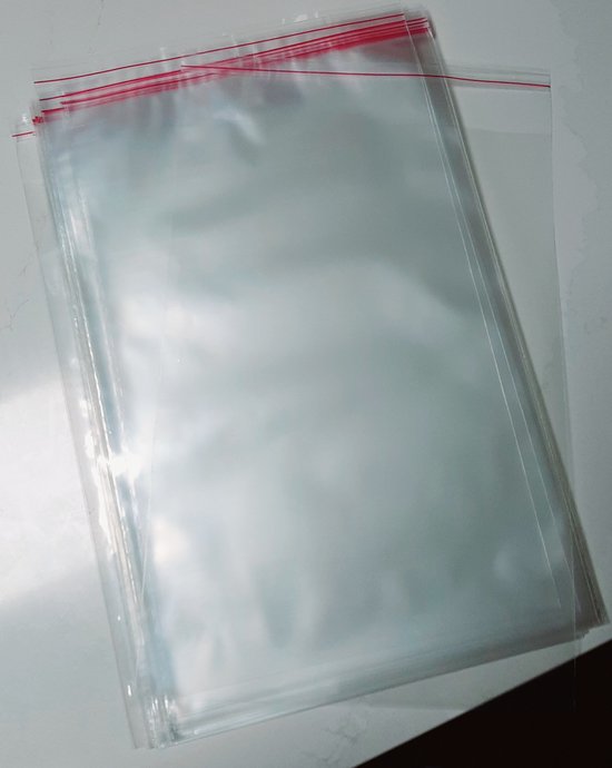 Plastic Zakje Transparant Met Plak Strip A4 24x39cm (inclusief ...