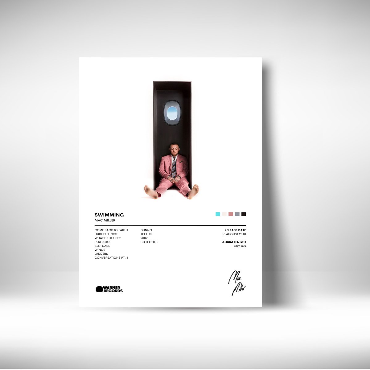 Mac Miller - metalen poster - Swimming - album cover - 30x40cm | bol.com