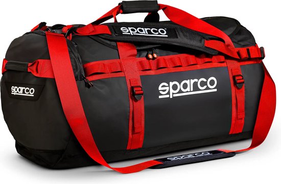 Sparco Duffle Bag Backpack Dakar-L 110 liter | zwart-rood | Duffel Bag ...