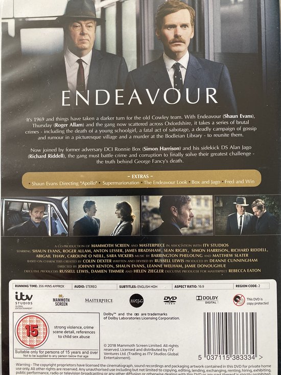 Endeavour Series 6 (DVD) (Dvd), Shaun Evans | Dvd's | bol.com