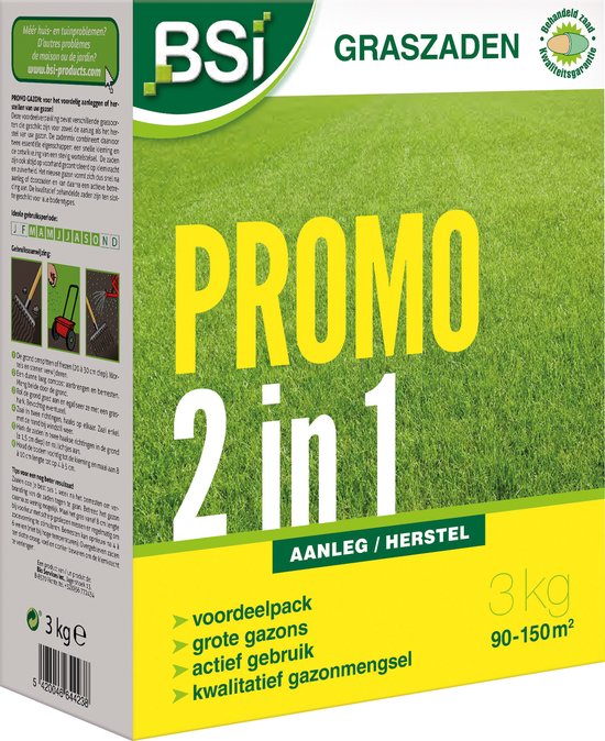 Graszaad Promo 2 in 1: Herstel en Snel kiemend - Graszaad voor het ...